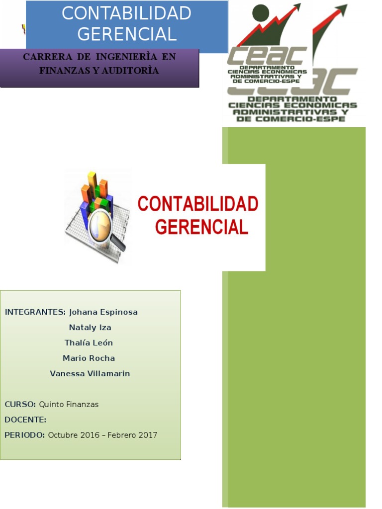 Informe de Contabilidad Gerencial | PDF | Toma de decisiones | Contabilidad