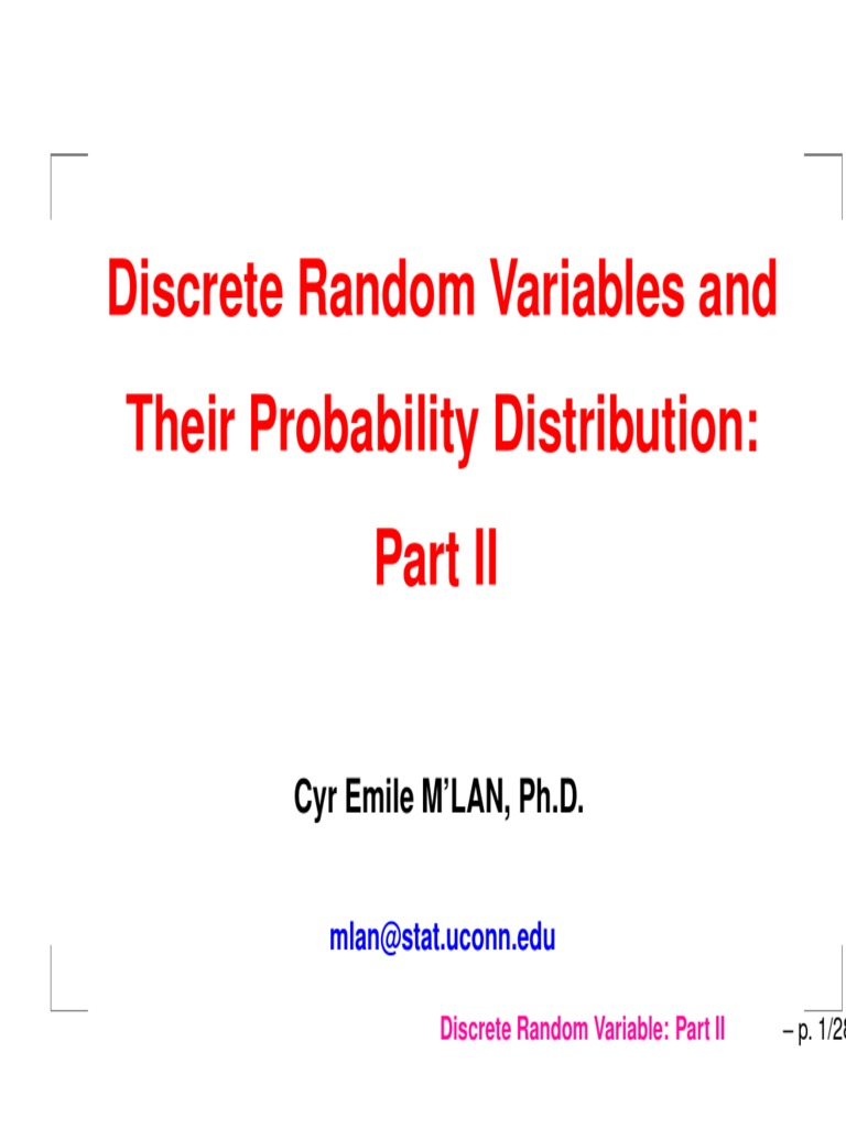 Discrete Probability Distributions Covered in Detail: Properties, Examples, and Applications of ...