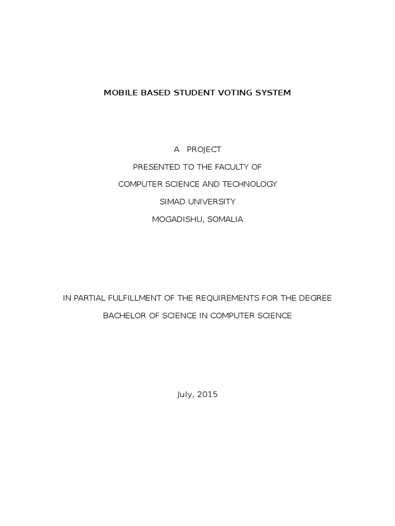Mobile Student Voting System Project | PDF