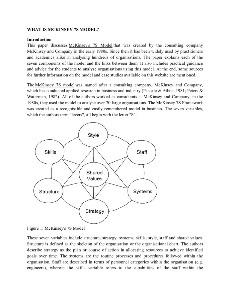 WHAT IS MCKINSEY 7S MODEL | Organizational Structure | Analysis