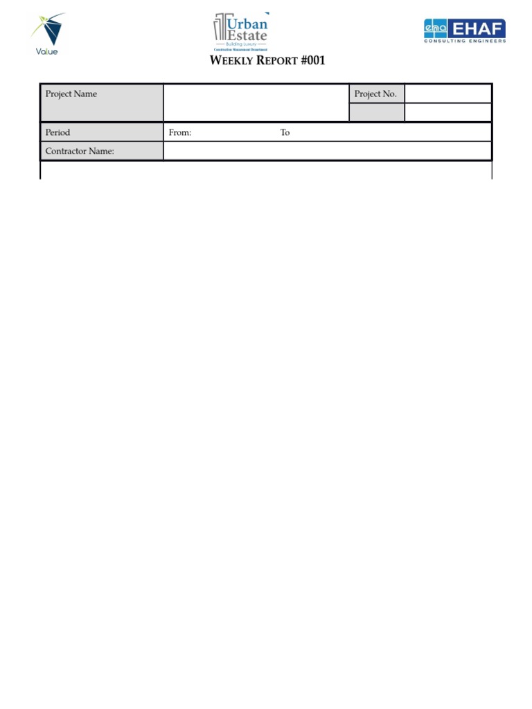 CONSTRUCTION Weekly Report | PDF