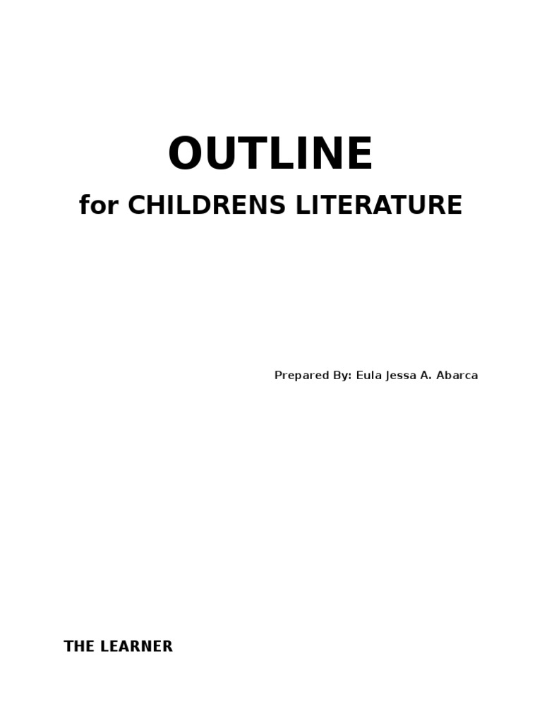 Childrens Lit Outline | PDF