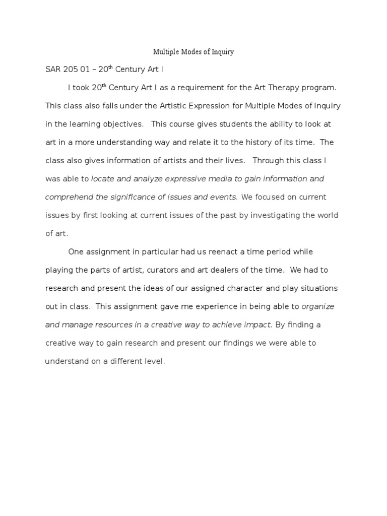 Multiple Modes of Inquiry | PDF | Inquiry | Applied Psychology