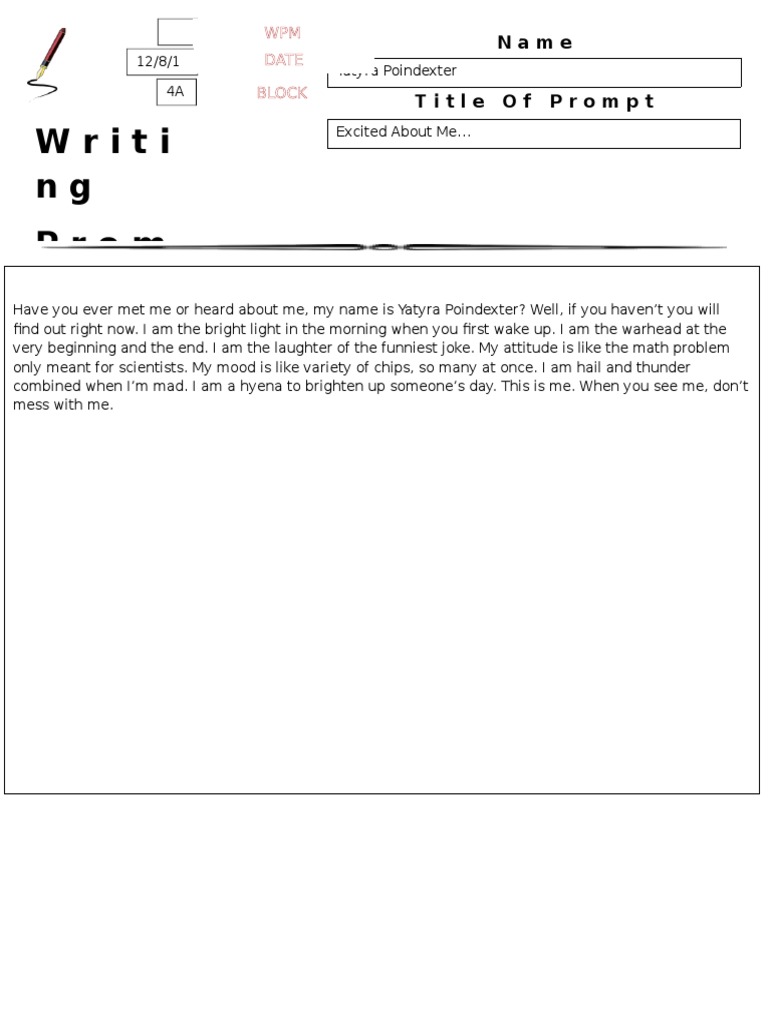 Writing Prompt-2 | PDF
