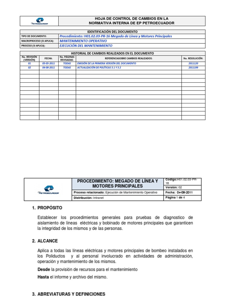 Procedimiento de Megado de Motores | PDF | Electricidad | Corriente ...