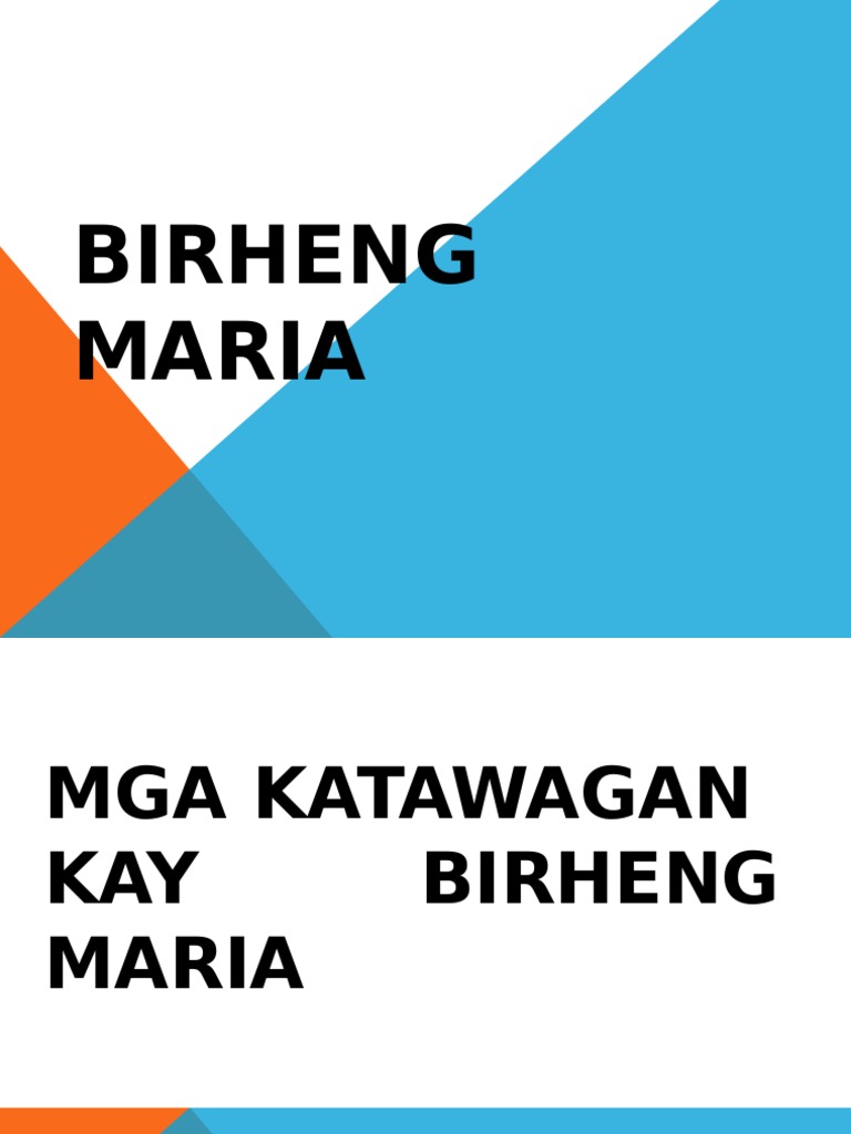 Birheng Maria Presentation | PDF