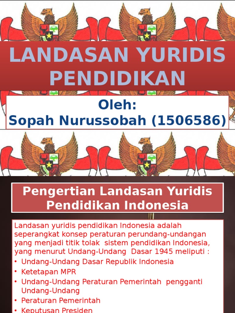 Landasan Yuridis Pendidikan | PDF