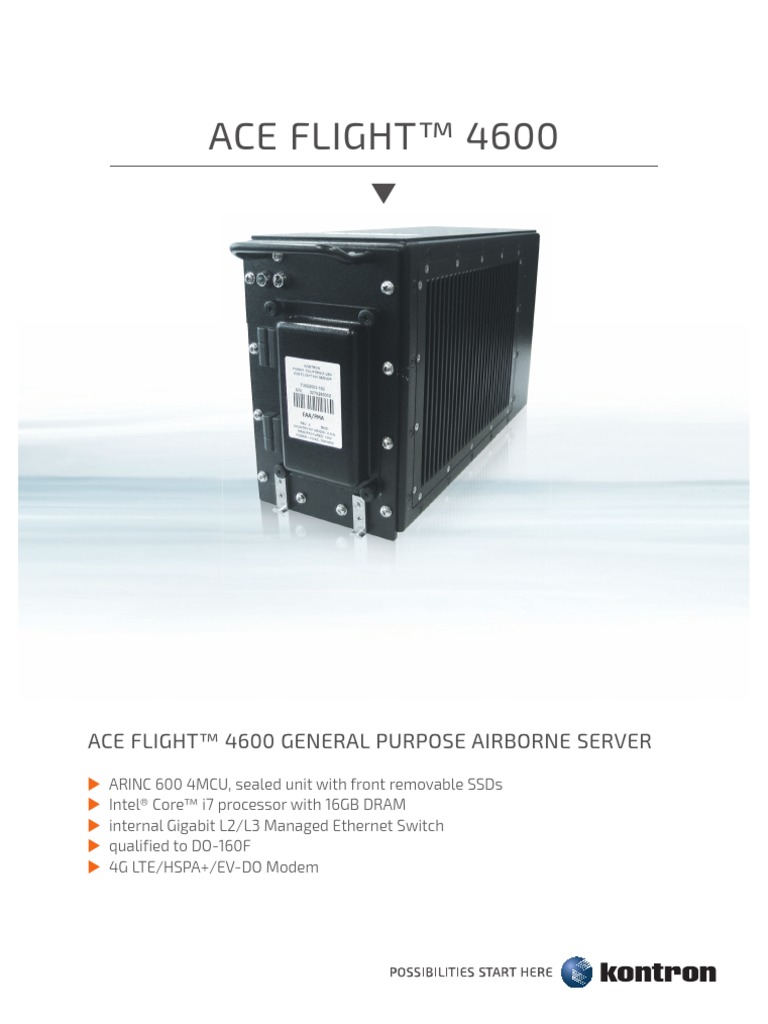 Ace Flight 4600 Datasheet | PDF | Solid State Drive | Electronics