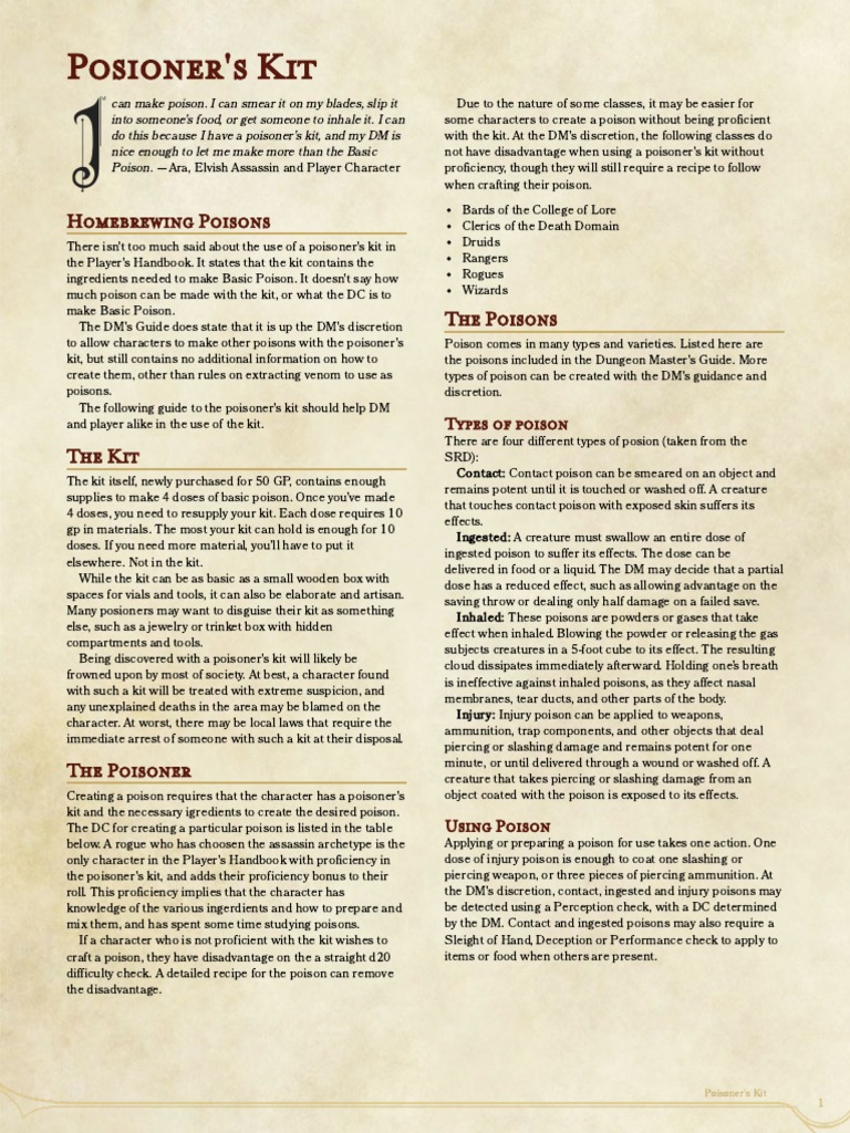The Poisoner's Kit | Poison | Leisure | Free 30-day Trial | Scribd