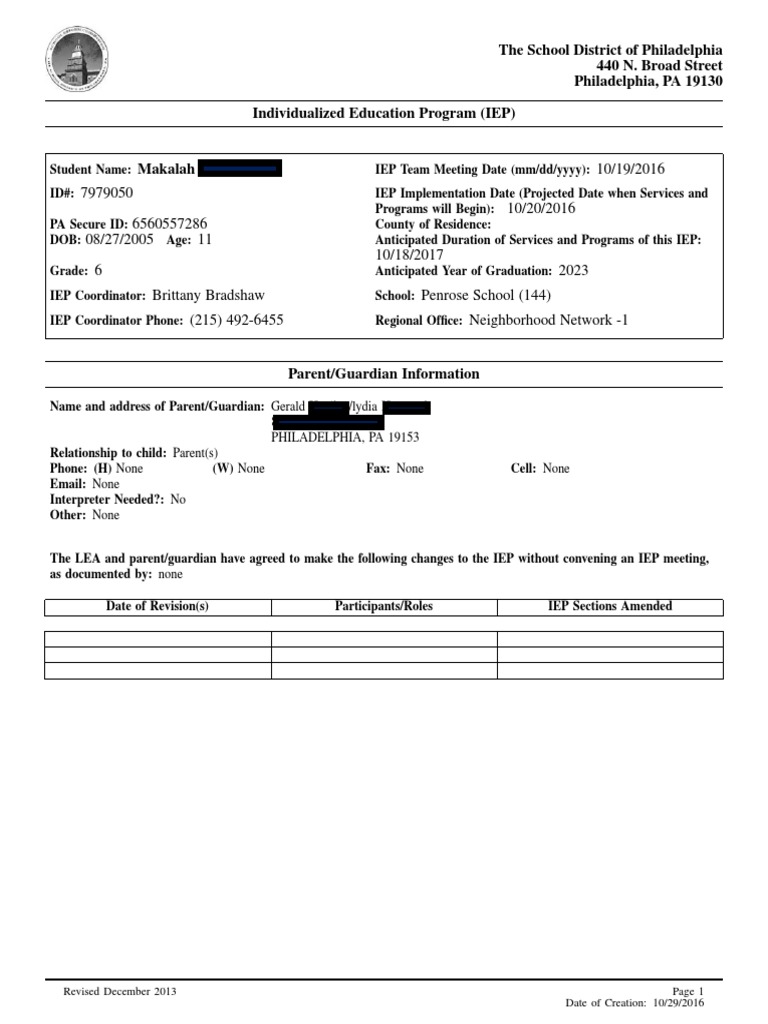 Class Iep | Download Free PDF | Individualized Education Program ...