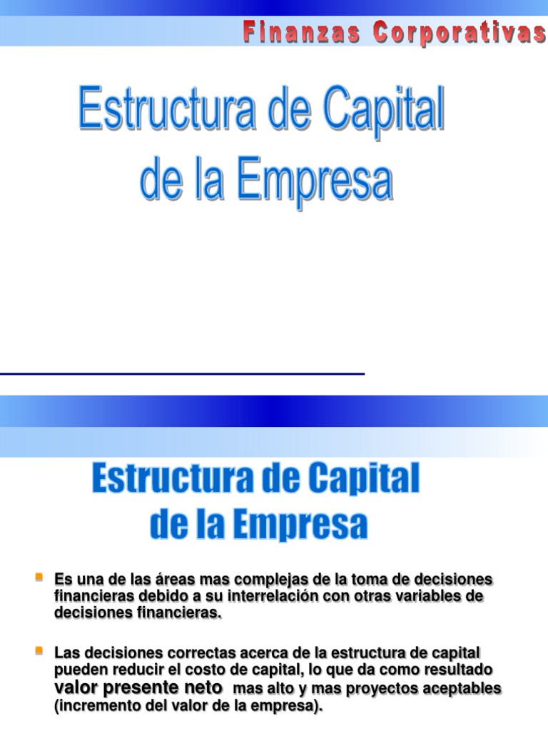 Estructura de Capital Optima | PDF | Compartir (Finanzas ...
