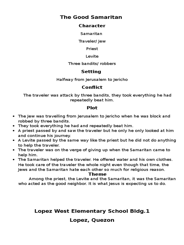 The Good Samaritan | PDF