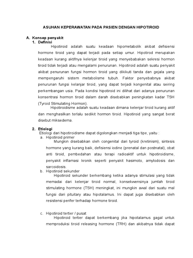 LP Askep Hipotiroid | PDF
