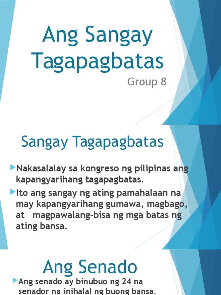 Ang Sangay Tagapagbatas Group 8.. | PDF