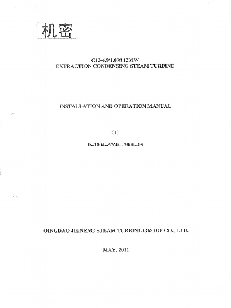 Installation & Operation Manual Turbine | PDF