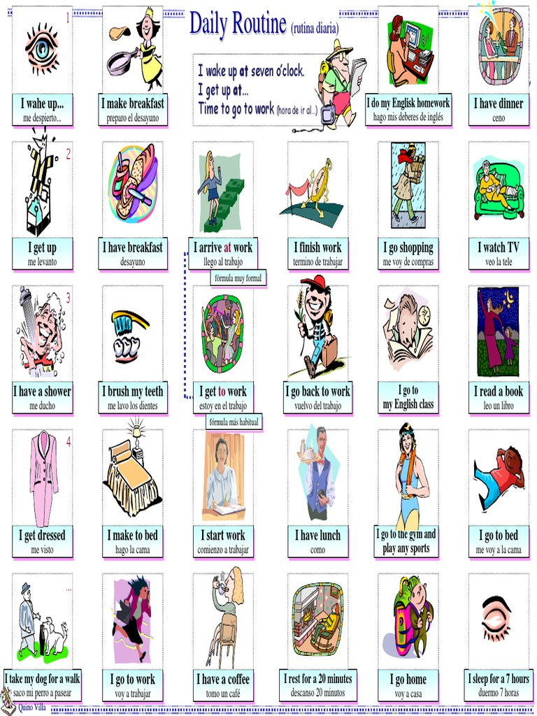 Rutinas En Ingles