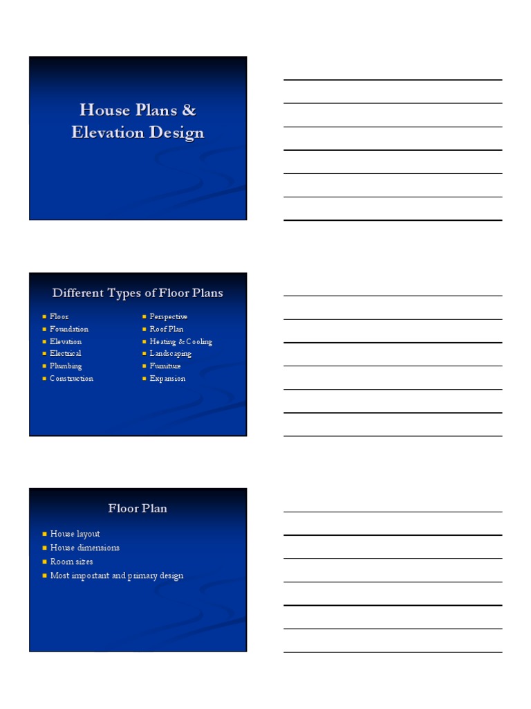 Floor Plans & Elevation Design | PDF