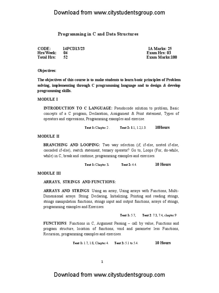 Ccp And Data Structure Pdf Pdf Integer Computer Science Pointer Computer Programming