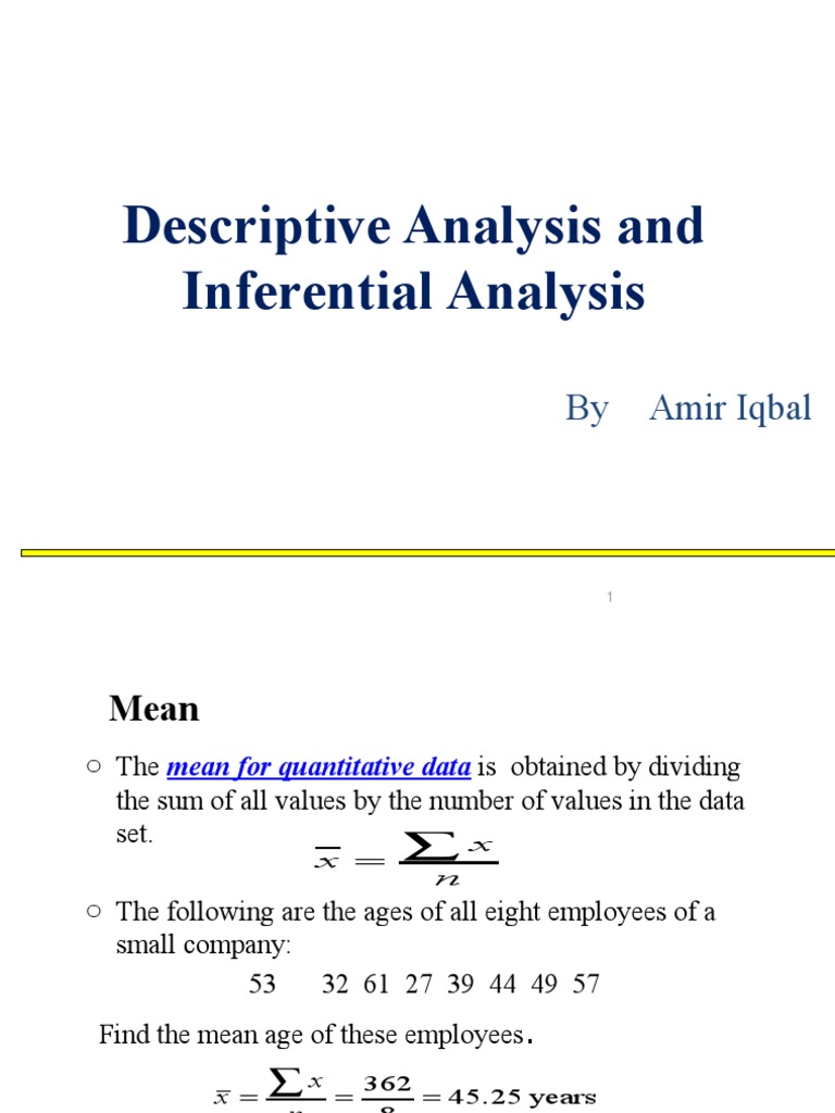 Lecture 7.descriptive and Inferential Statistics | PDF | Statistical ... Lecture 7.descriptive and Inferential Statistics | PDF | Statistical ...