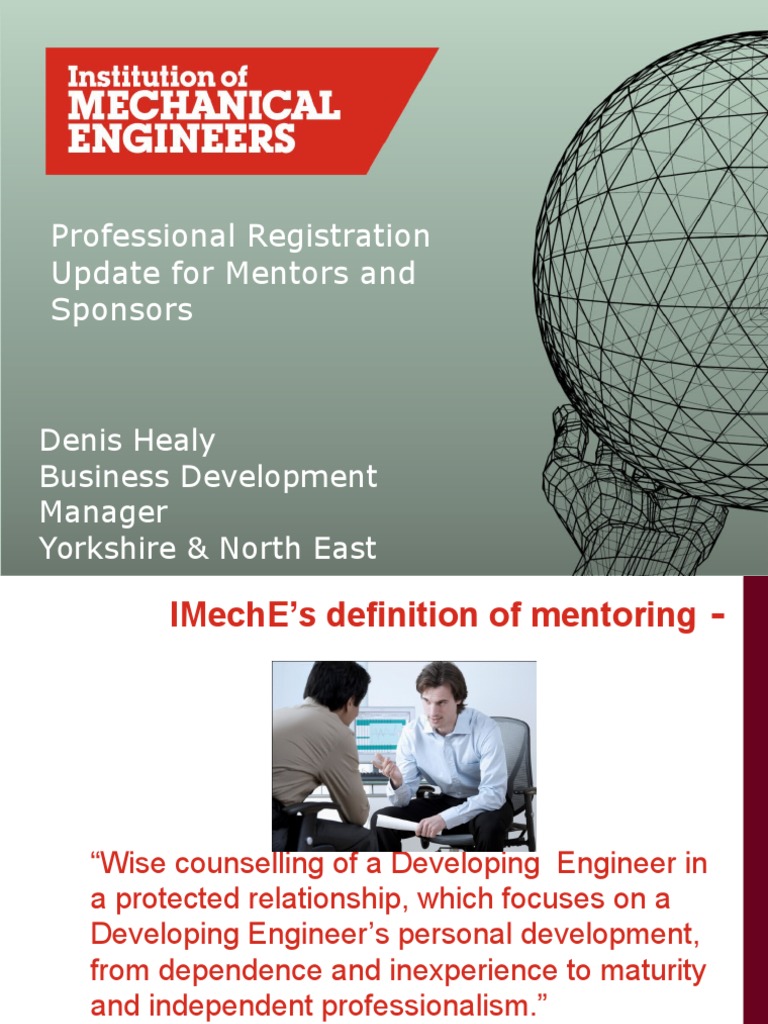 IMechE Presnt IengCeng | PDF | Competence (Human Resources) | Mentorship