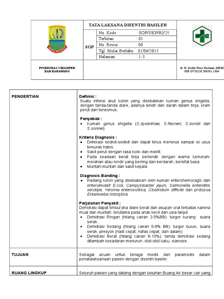 SOP Disentri Basiler | PDF