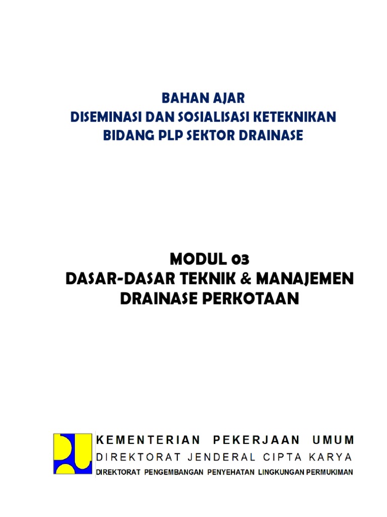 Dasar-Dasar Teknik&manajemen Drainase Perkotaan PDF | PDF
