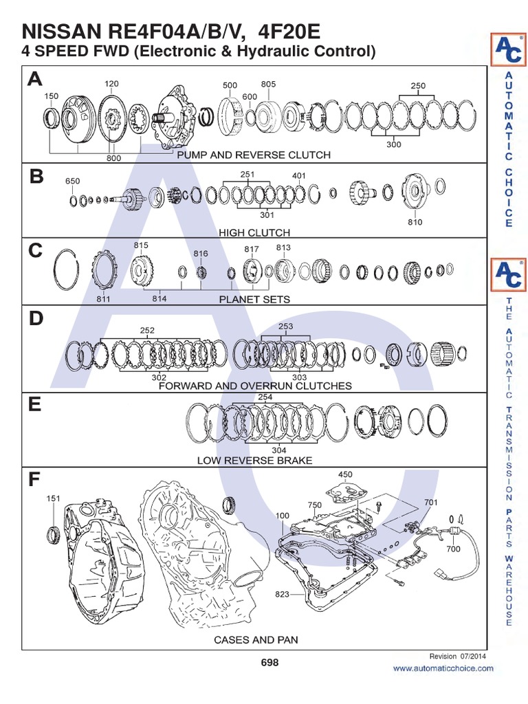 0692003mi 10904 Re4f04a | PDF | Valve | Manual Transmission