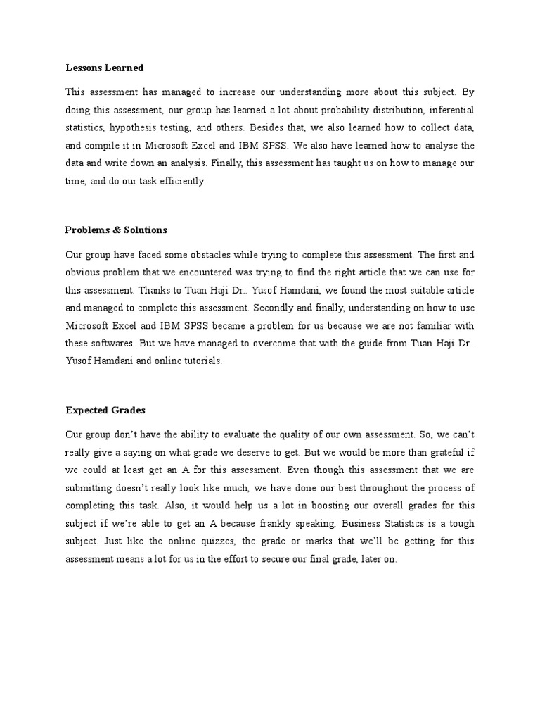 Lesson Learned | PDF