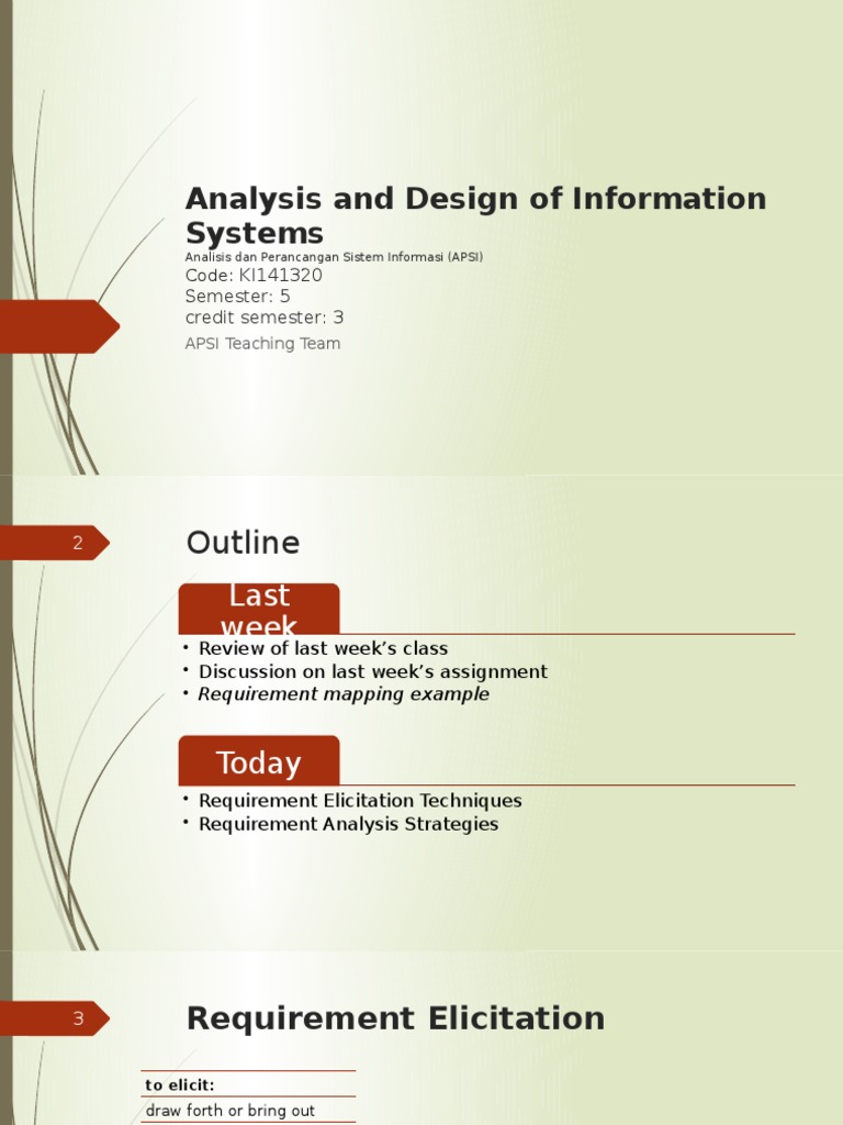 APSI Analysis and Design Techniques | PDF | Business Process | Interface (Computing)
