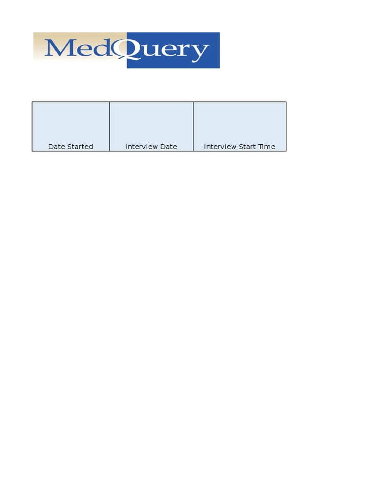Date Started Interview Date Interview Start Time | PDF
