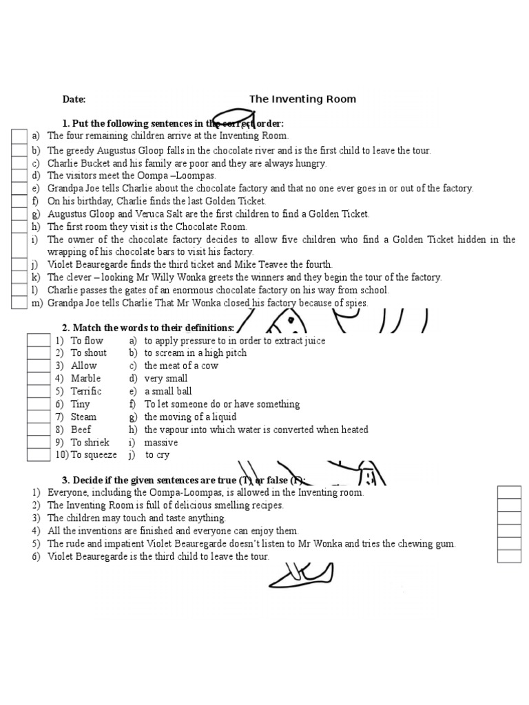 Worksheet The Inventing Room | PDF