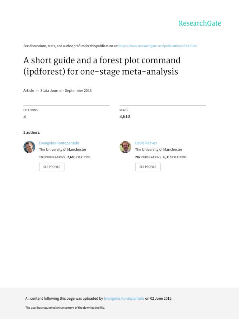 Forest Plot Stata | PDF | Meta Analysis | Regression Analysis