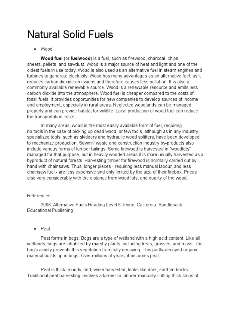 Natural Solid Fuels | PDF | Peat | Environmental Technology