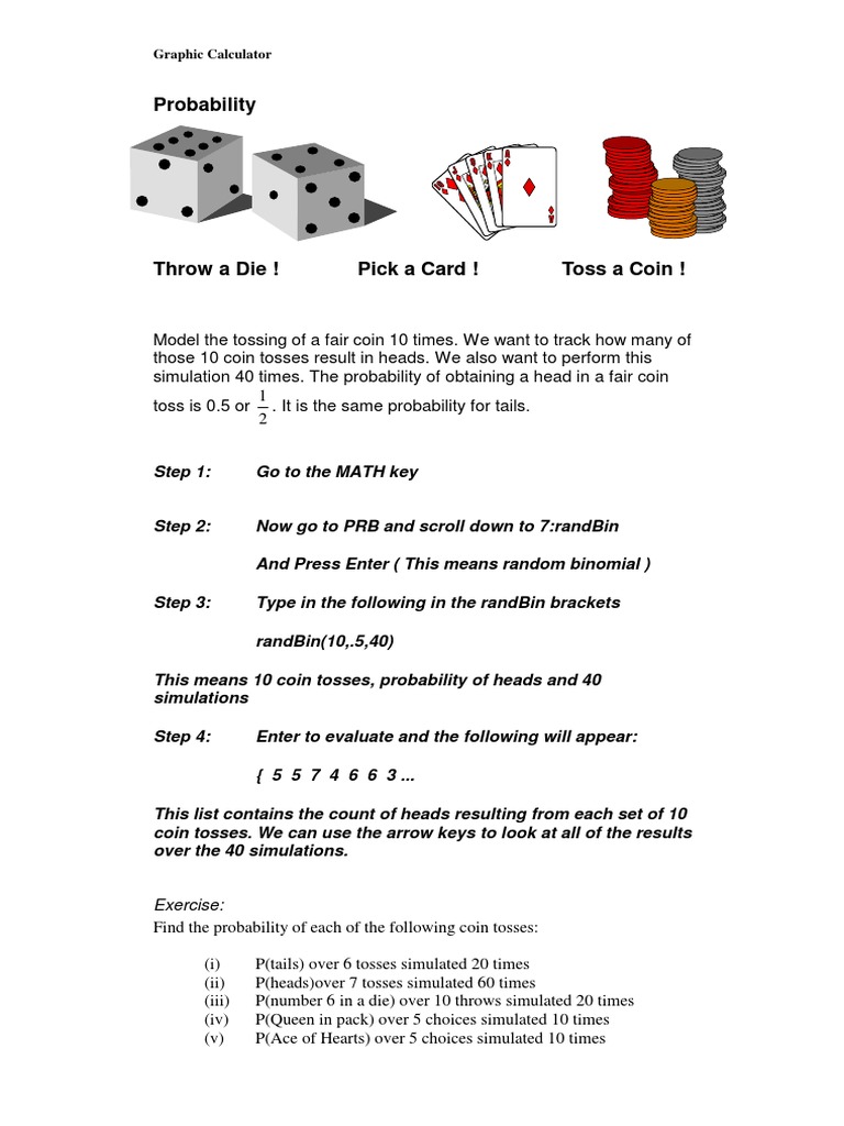 Probability: Graphic Calculator | PDF