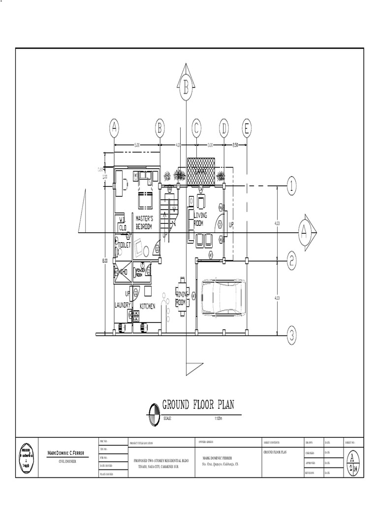 Proposed Tw0-Storey Residential BLDG Mark Dominic Ferrer | PDF