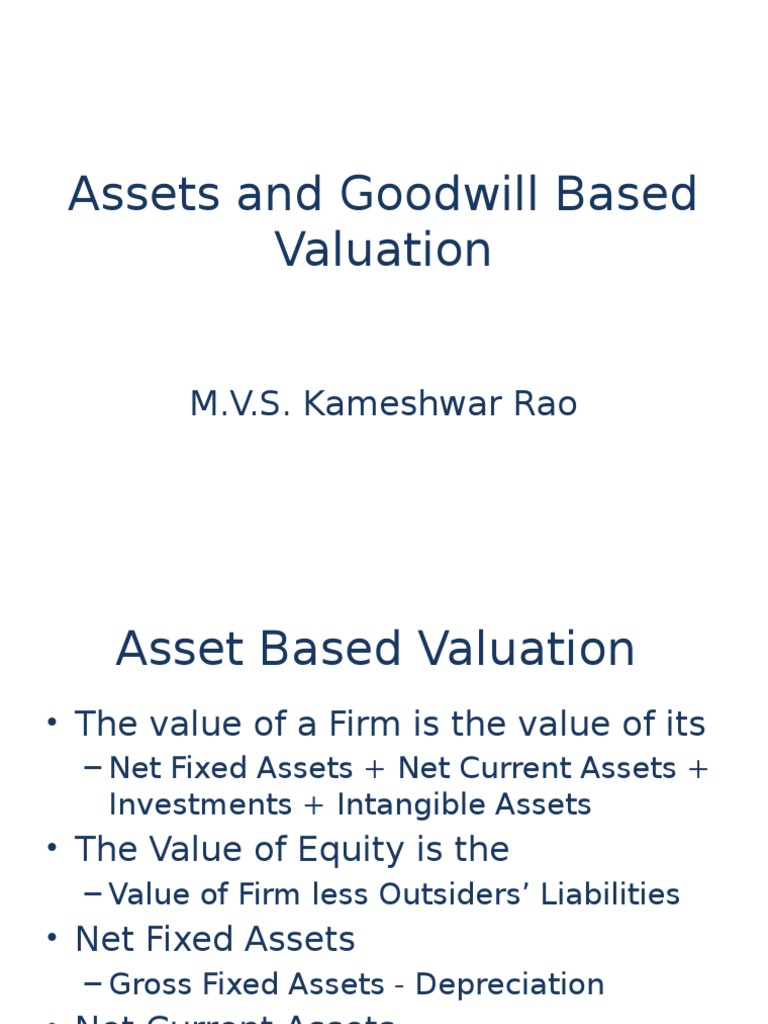 Asset Based Valuation | PDF Asset Based Valuation | PDF
