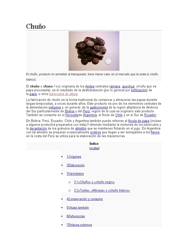 Chuño: Tradición Andina de Conservación | PDF | Alimentos | Naturaleza