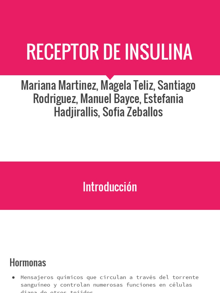 Receptor de Insulina | PDF | Receptor (Bioquímica) | Transducción de ...