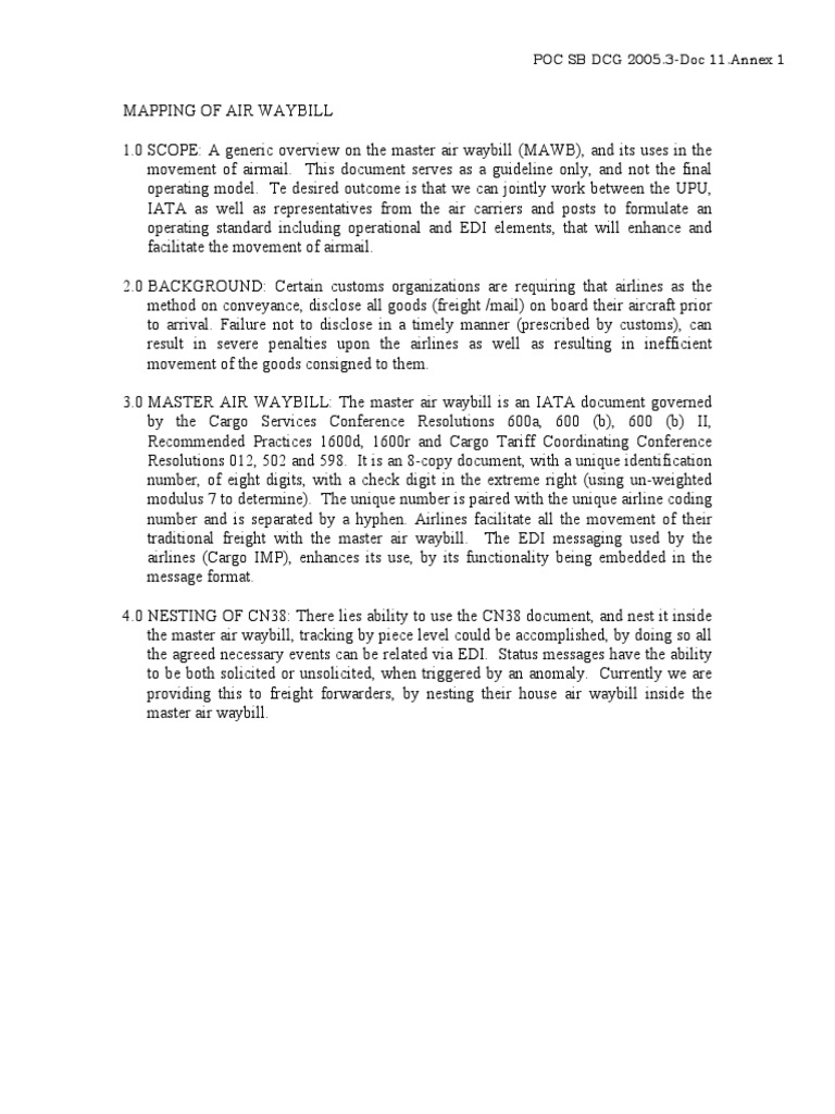 Air Waybill IATA Resolution 600a PDF | PDF | Transport | Business