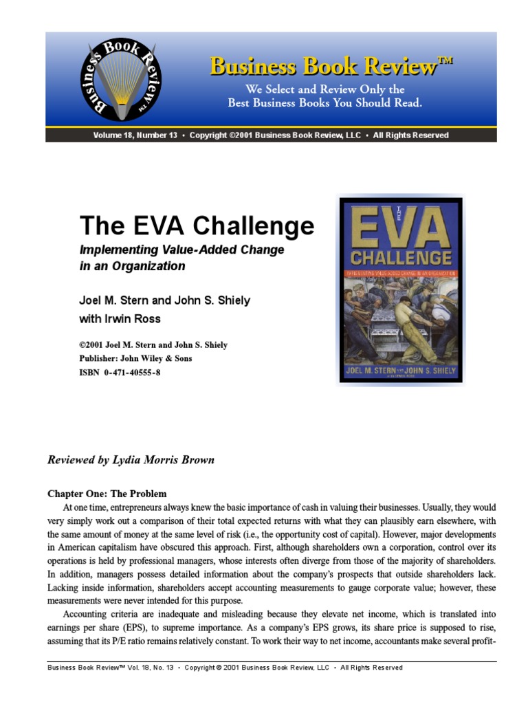 EVA Challenge Book Summary | PDF | Depreciation | Mergers And Acquisitions