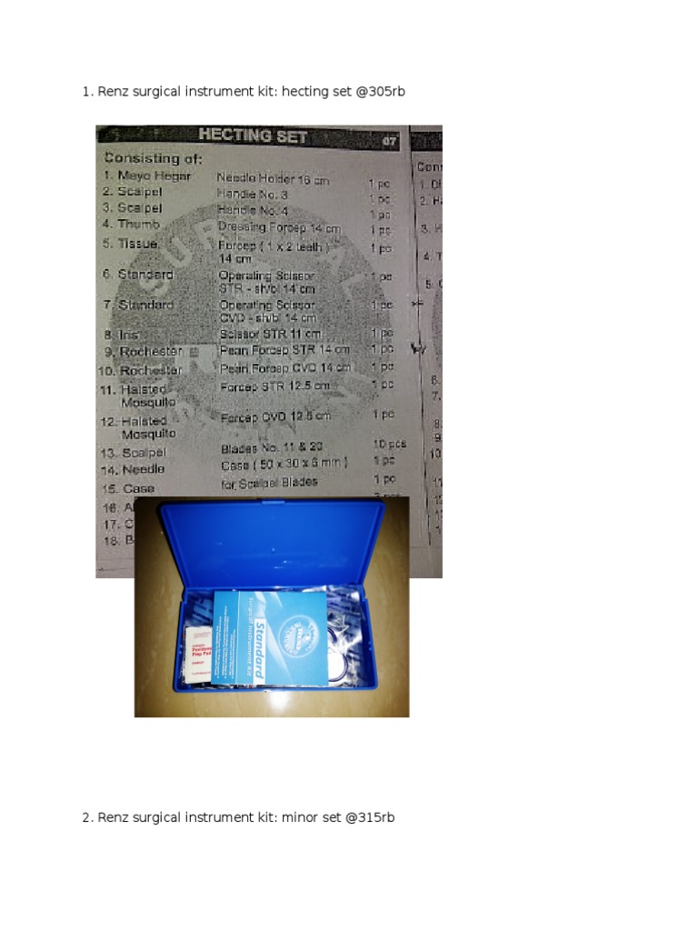 Surgical Instrument Kit | PDF