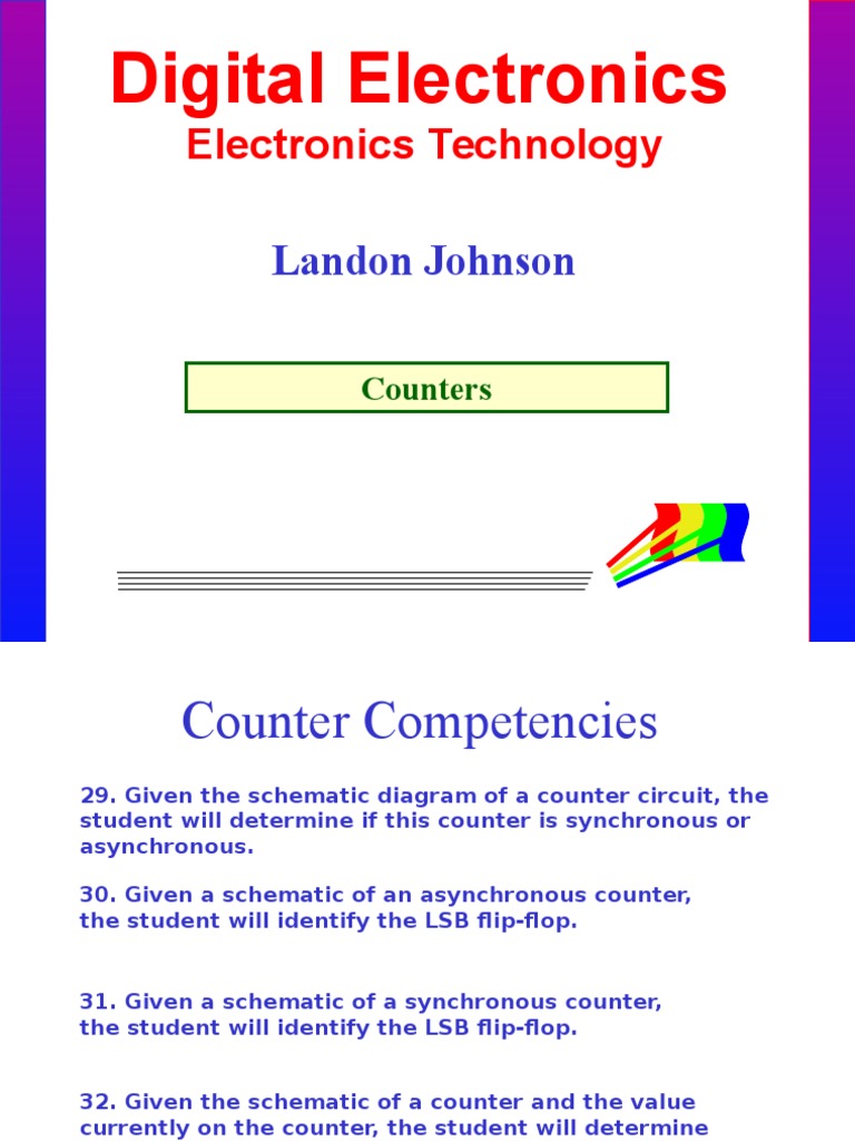 Notes On Counters (Digital Electronics) | PDF | Electronics | Digital ...