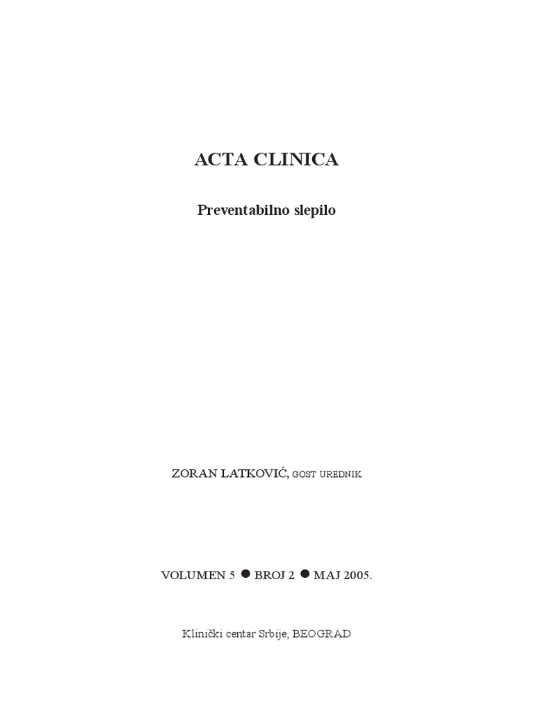 Preventabilno Slepilo | PDF