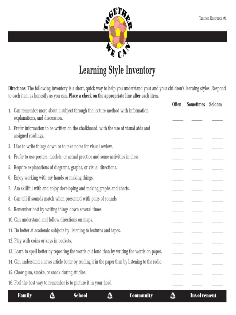 LearningStyleInventory PDF | PDF | Learning Styles | Lecture