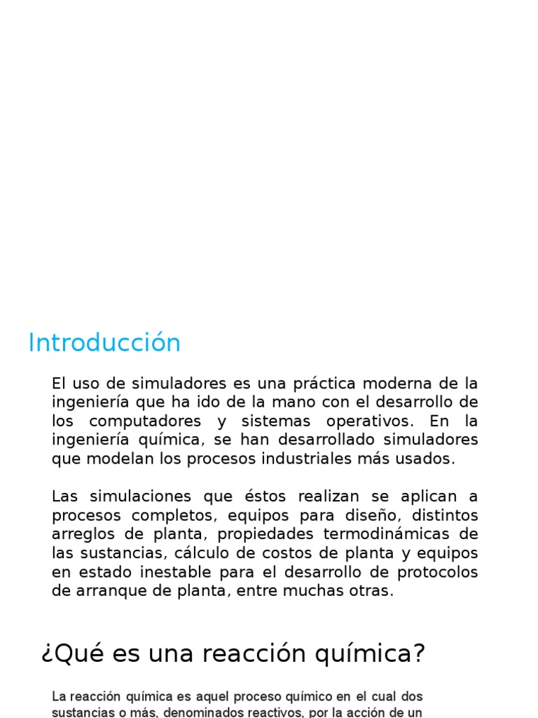Simulación de Reactores Quimicos | PDF | Reactor Quimico | Catálisis