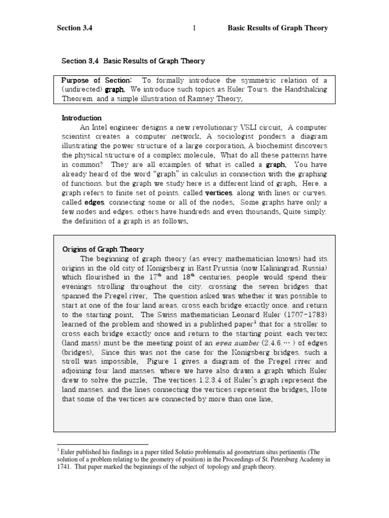 Section 3.4 Basic Results of Graph Theory | Download Free PDF | Graph ...