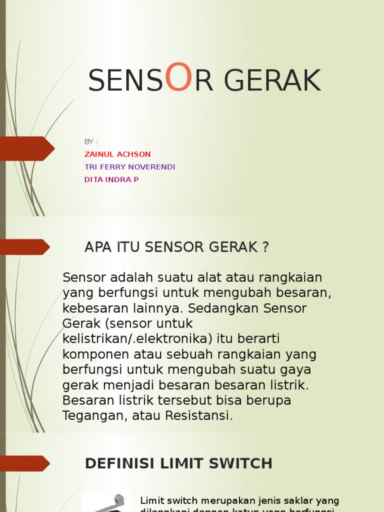 Sensor Gerak | PDF