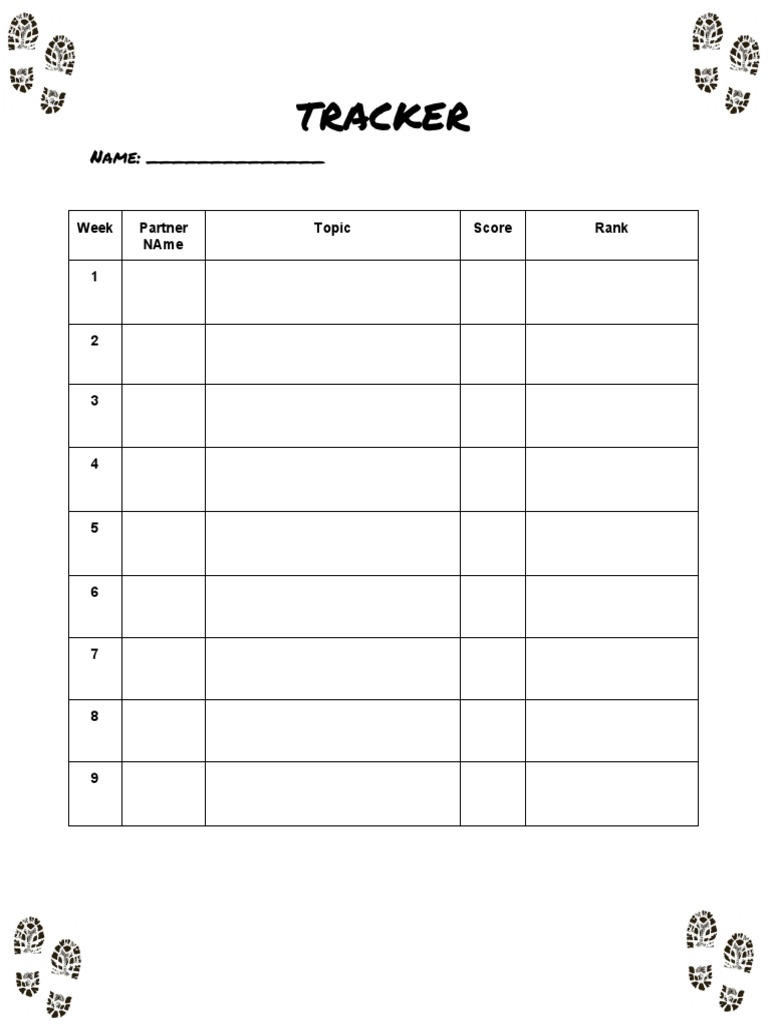 Tracker: Name | PDF