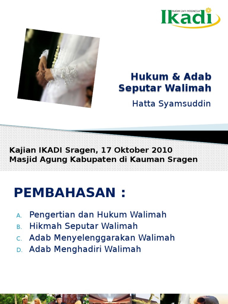 Hukum & Adab Seputar Walimah | PDF