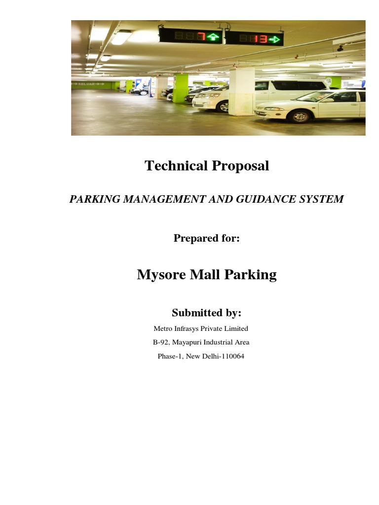 Technical Proposal - Parking - Mysore Mall | PDF | Point Of Sale ...